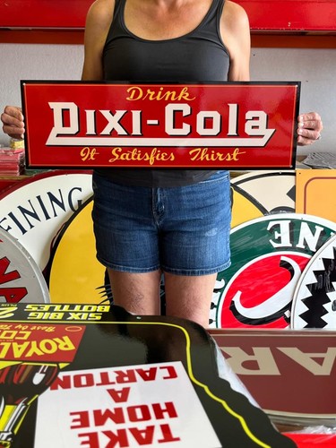 Vintage Old Style Sign Dixi Cola NOT Porcelain Made in USA 25x8 | eBay