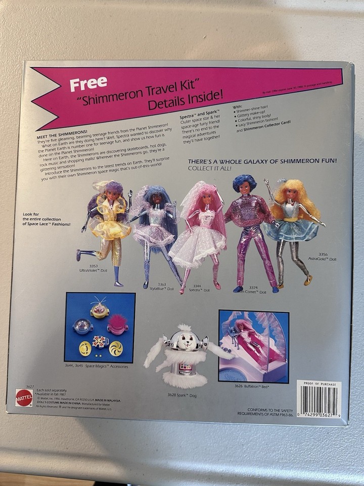 NIB Spectra Doll & Robot Dog Spark Deluxe Set Mattel Shimmeron Alien ...