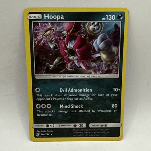 Hoopa 140/236 Sm-Unified Minds Holo Pokémon Trading Collectible Card HP ...