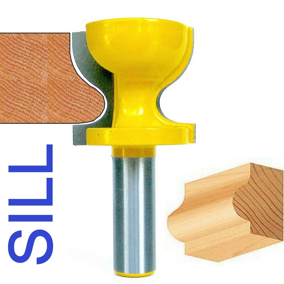 1 pc 1/2" SH Window Sill, Stool Molding & Door Pull Edge Router Bit sct ...