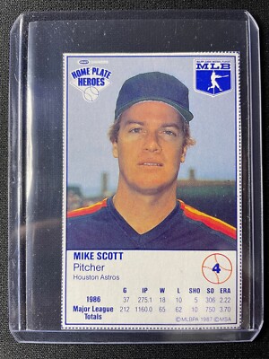 1987 Kraft Home Plate Heroes Mike Scott #4 Astros HAND CUT!!! | eBay