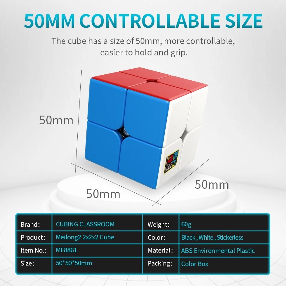 MOYU 2x2x2 Speed Cube Stickerless 2x2 Puzzle Cube | eBay UK