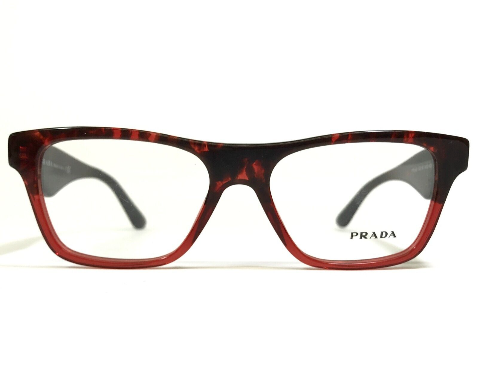 PRADA Eyeglasses Frames VPR 20Q RO0-1O1 Brown Red Tortoise Square 50-16-140 | eBay