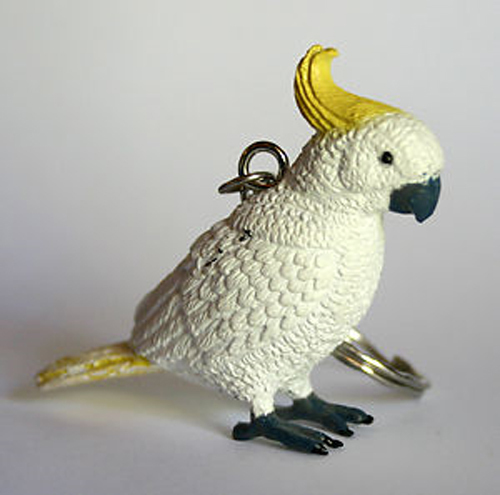NEW Australian Sulphur Crested Cockatoo - Keyring Key Ring Keychain ...
