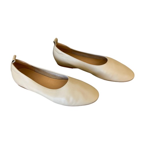 Quince Italian leather glove ballet flats almond size 10 minimalist ...