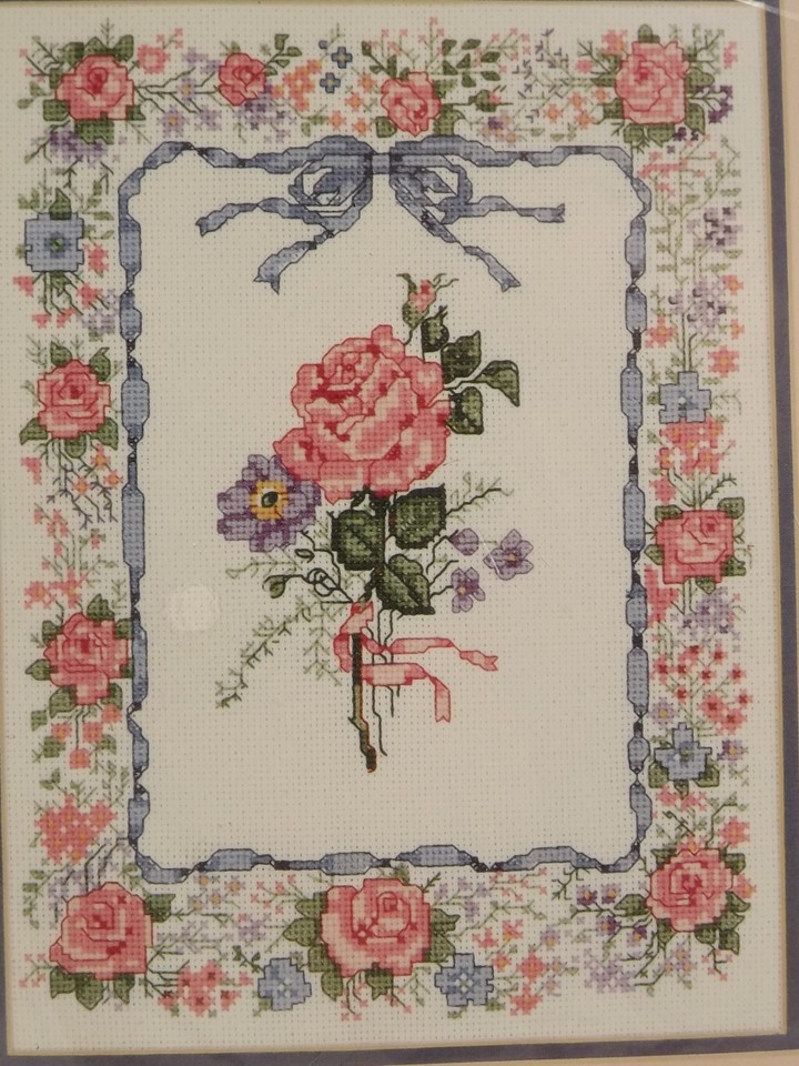 Bucilla Rose Garden Sampler Picture Cross Stitch Kit 40770 Balangier ...