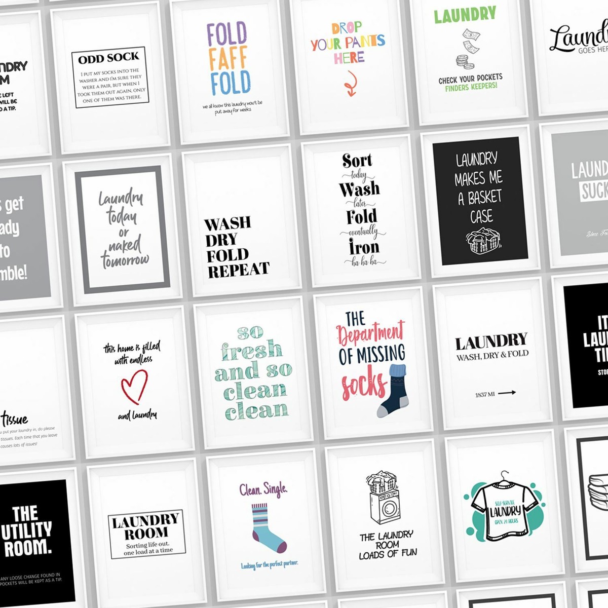 Inspirational Laundry Room Quotes Thankful For The Laundry Wall