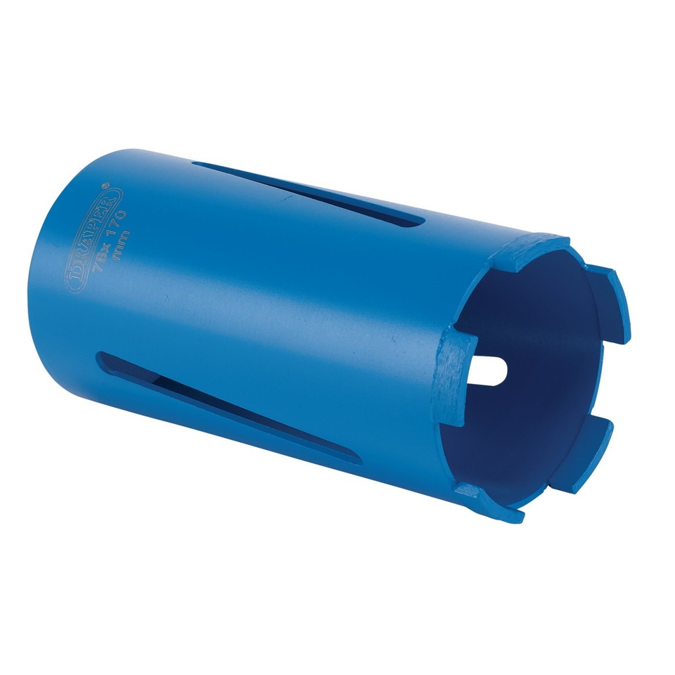 Draper Diamond Core Drill Bit 78 x 170mm For Brick & Concrete Blocks ...