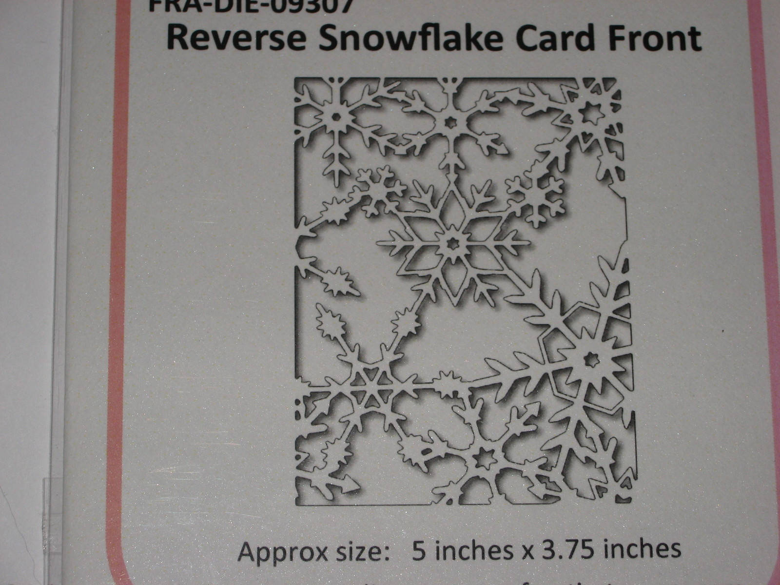FRANTIC STAMPER - "REVERSE SNOWFLAKE CARD FRONT" FRA9307 CARDS ...