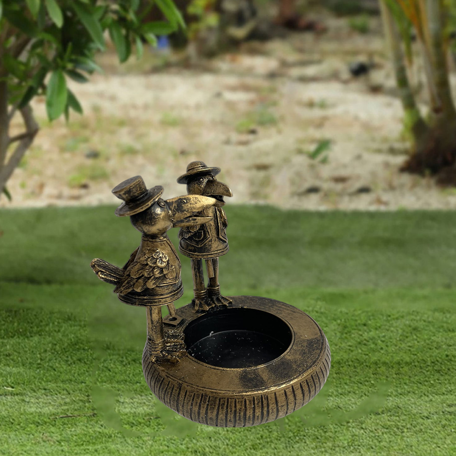 Instant Water Flow Fountain Decorative Vintage Style Big Mouth Bird ...