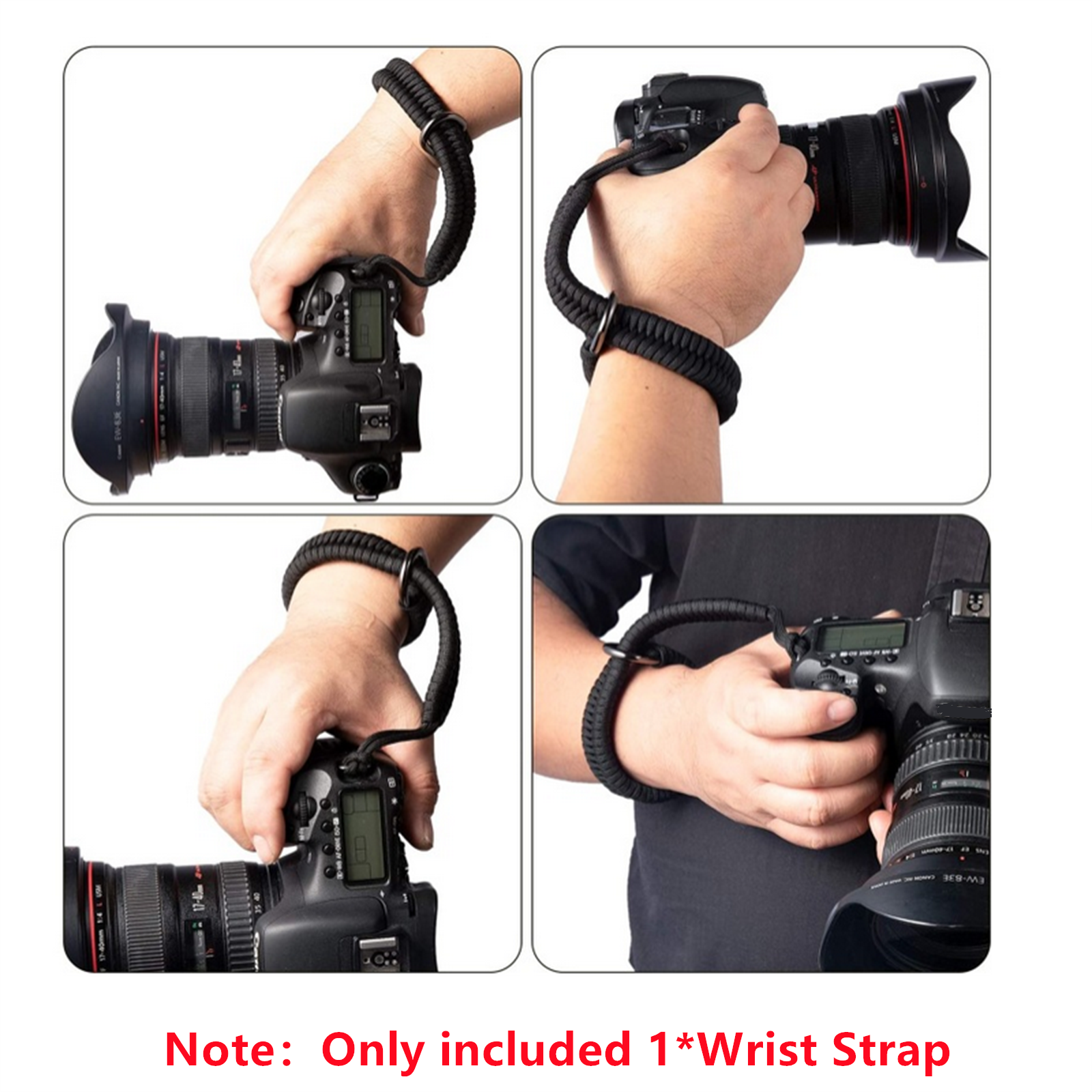 Black/Green Nylon Camera Hand Wrist Strap For Canon Nikon Sony Leica ...