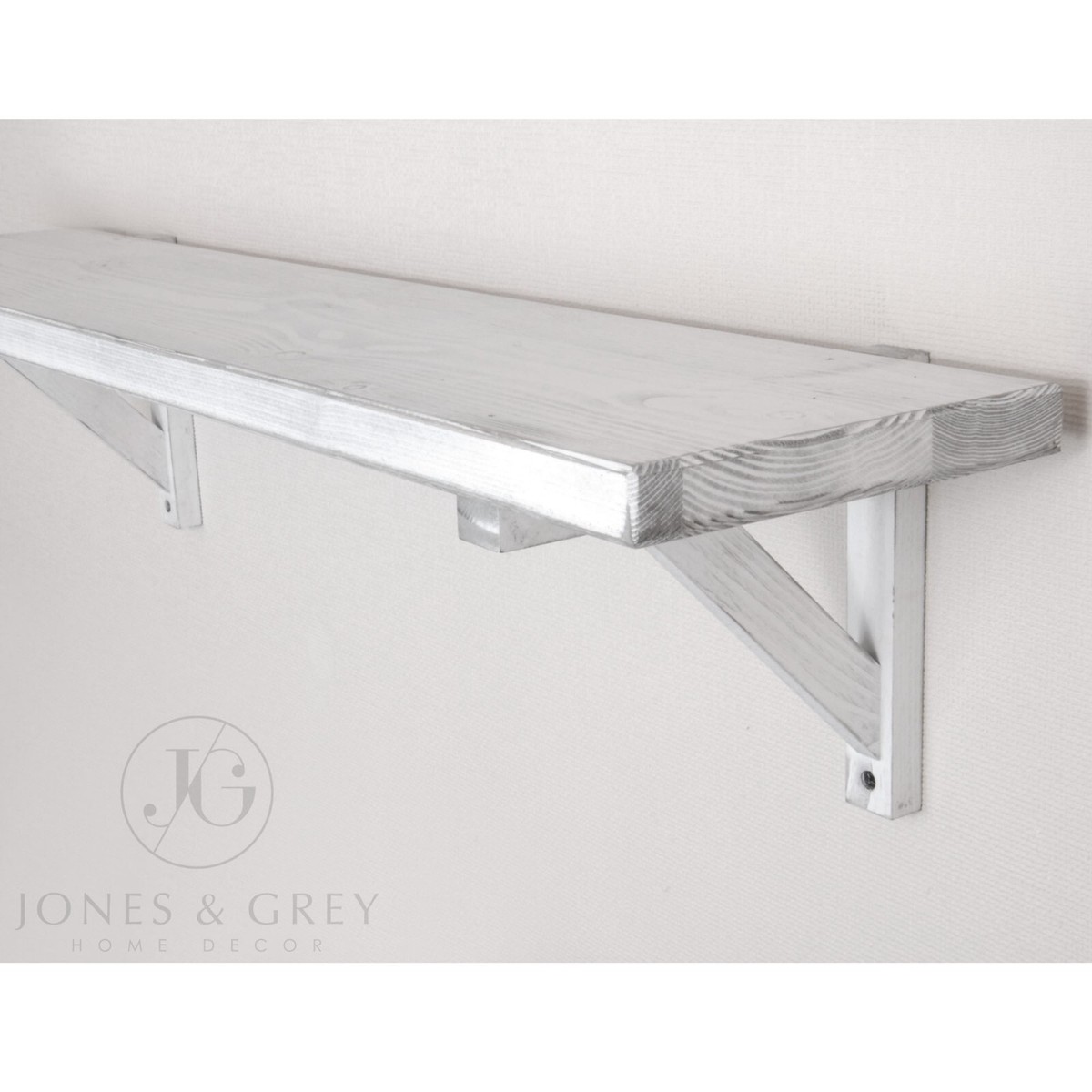 White Distressed Wood Shelves Hatfield Solid Wood Rustic Corner