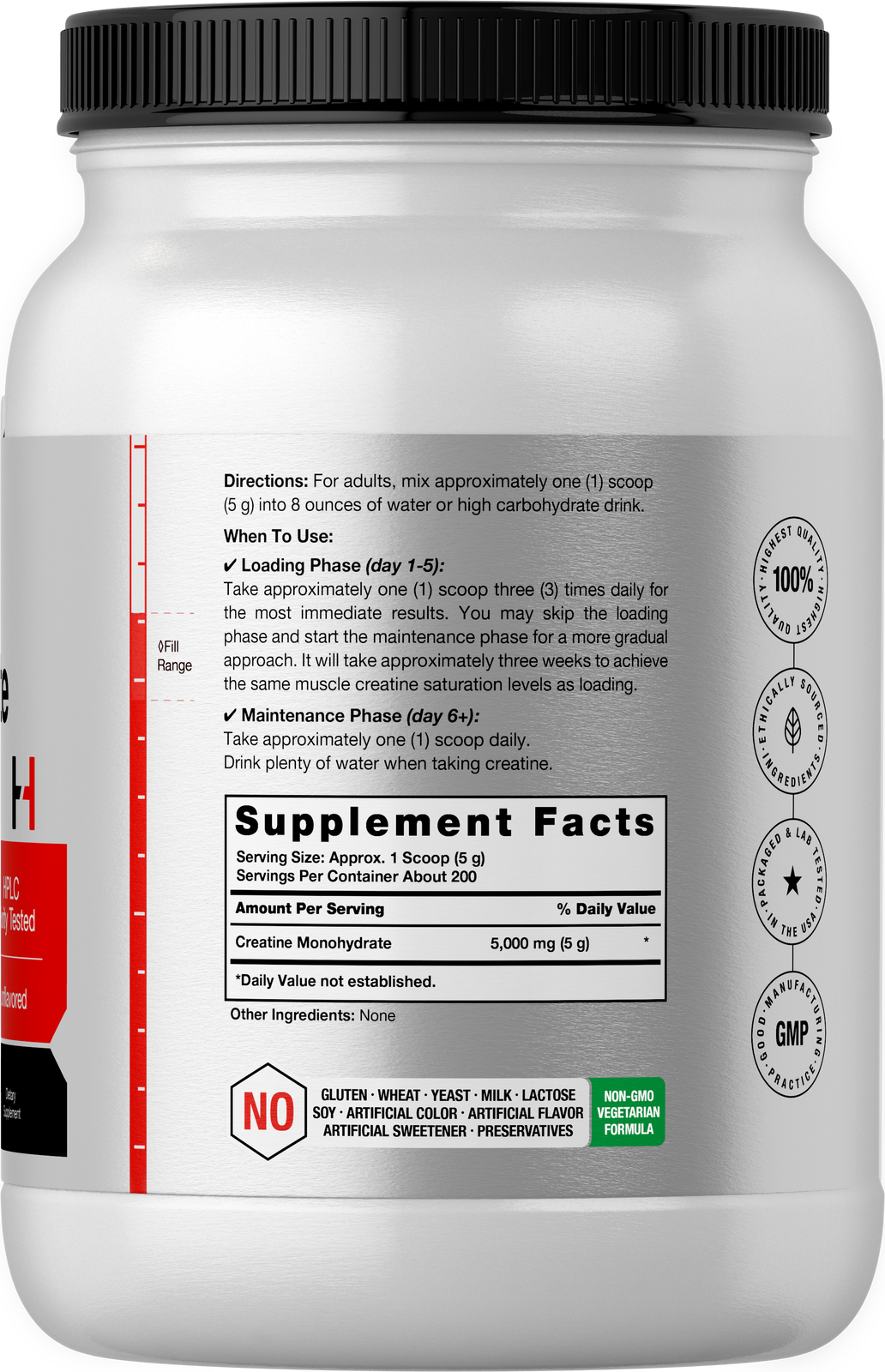 Creatine Monohydrate Powder | 2.2lbs | Purity Tested | Vegetarian | by ...