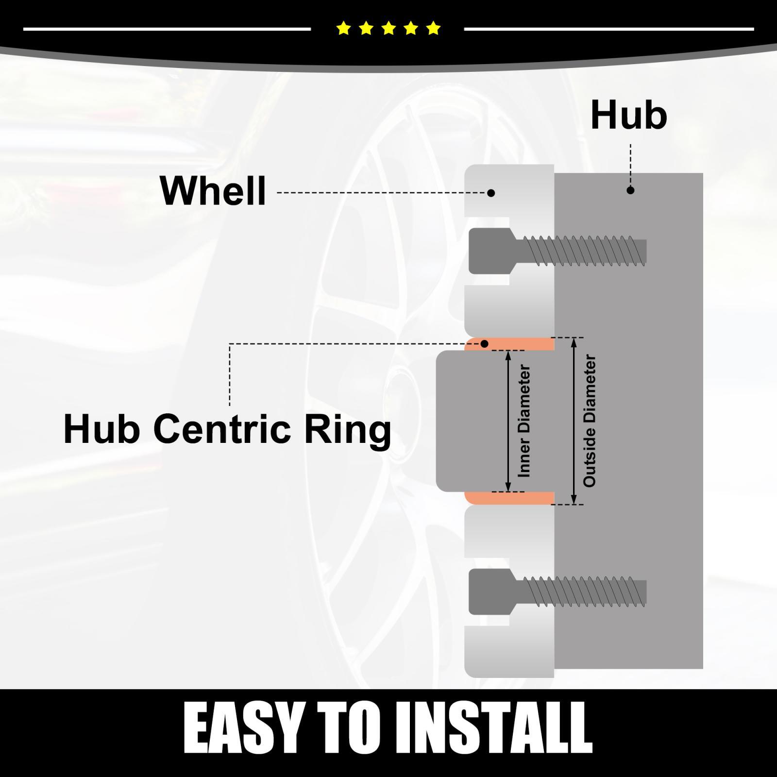 Piece of 4 78.1mm to 106mm Car Hub Centric Rings Wheel Bore Center Spacer | eBay