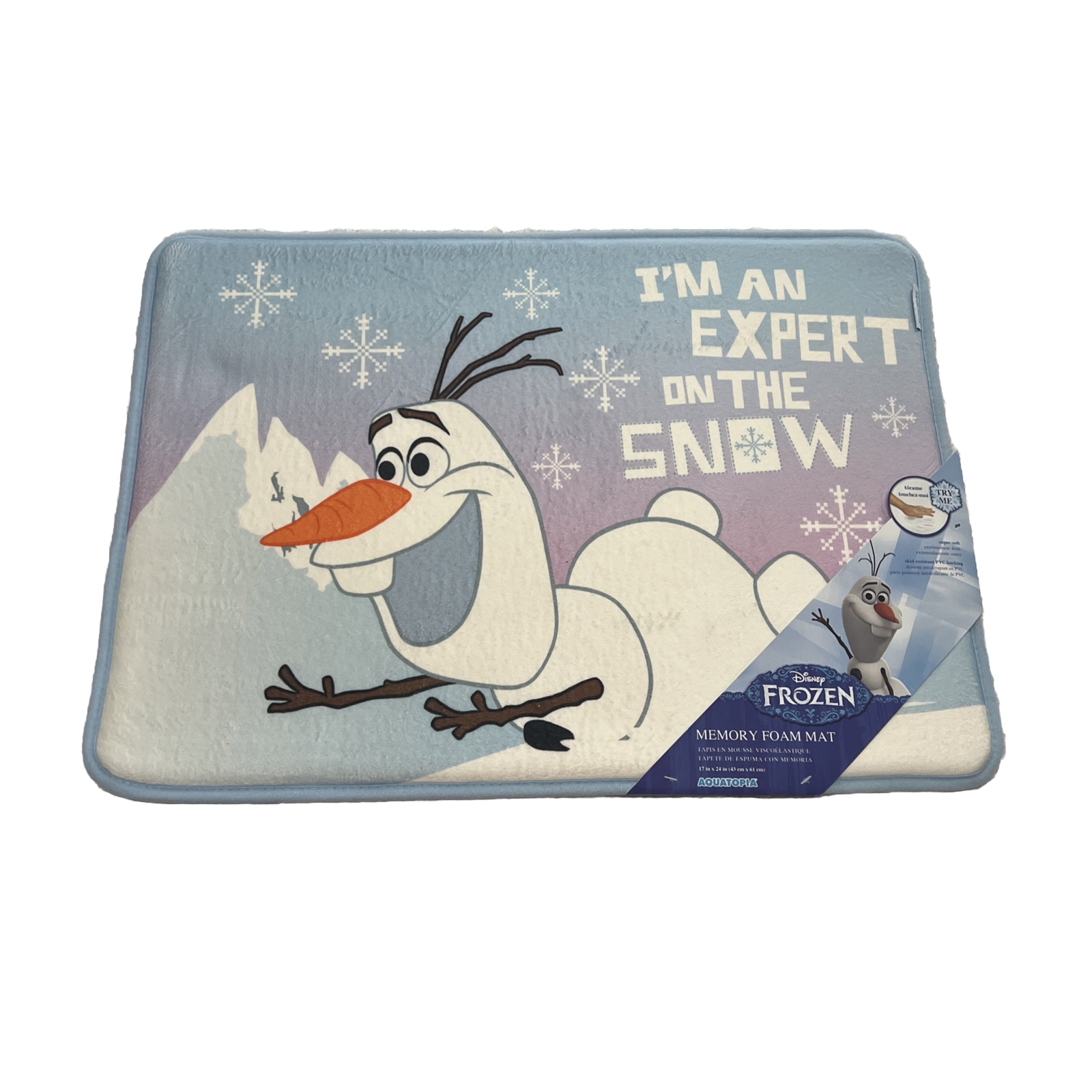 NWT Disney Frozen Olaf Nonslip Plush Memory Foam Bathroom Mat 17'' x 24 ...