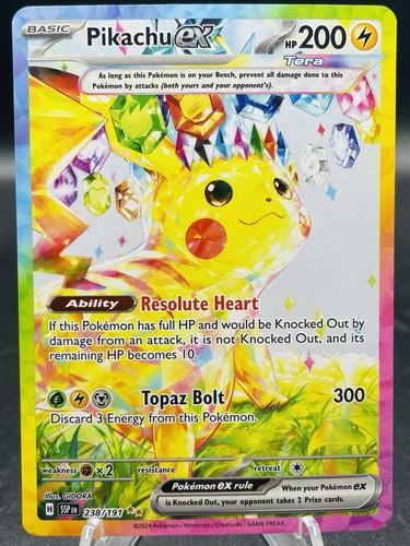 Pokemon Pikachu ex 238/191 Surging Sparks Special Illustration Rare ...