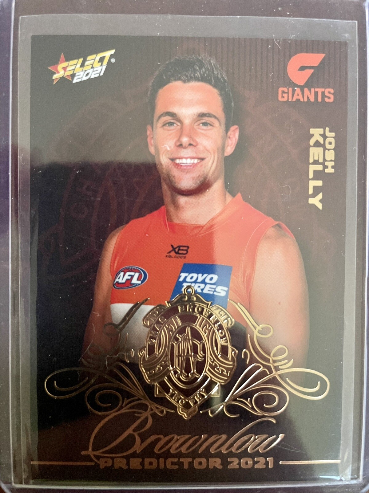 2021 AFL Select Footy Stars BROWNLOW PREDICTOR JOSH KELLY 016/140 Gold ...