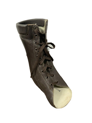 Antique RETRO Leather Boot Foot ANKLE Brace Polio Steampunk CAST ...