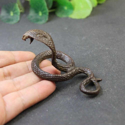 Pure Copper Snake Statue Ornament Tea Pet Animal Figurine Miniature ...