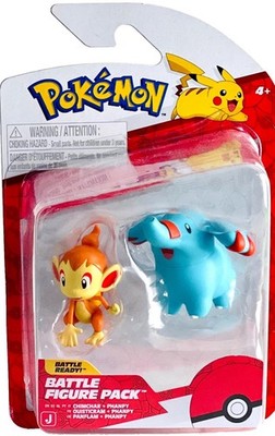 Pokémon Chimchar & Phanpy Battle Figure 2-Pack Jazwares 2" Figure Free ...