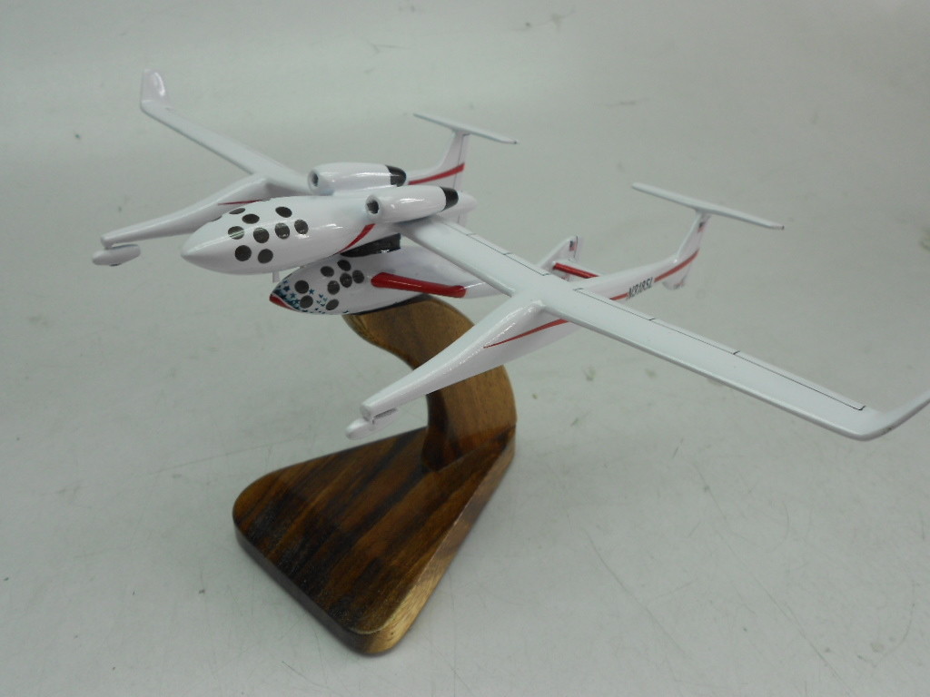SpaceShip One White Knight Rutan Airplane Wood Model Regular New Free ...