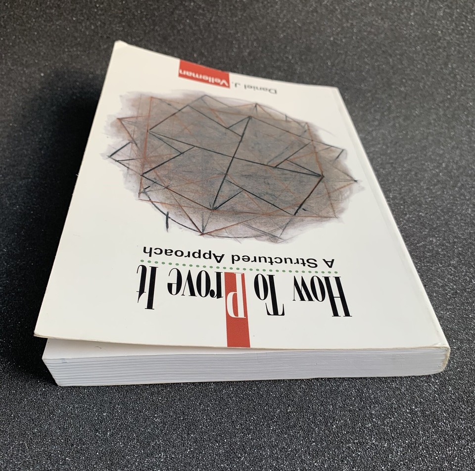 How to Prove It A Structured Approach Velleman First Edition Paperback ...