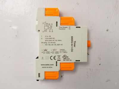 Selec Controls 600XU-A-1-CU 17.5mm DIN Rail Timer Analog | eBay