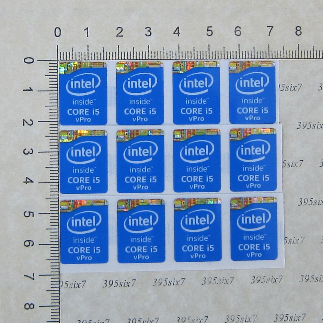 Laptop PC Processor Sticker (1st 3rd 4th 6th 7th 8th 9th 10th Gen) x 12 ...