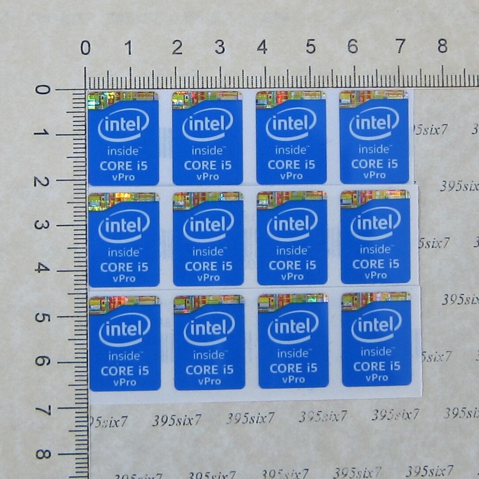 Laptop PC Processor Sticker (1st 3rd 4th 6th 7th 8th 9th 10th Gen) x 12 ...