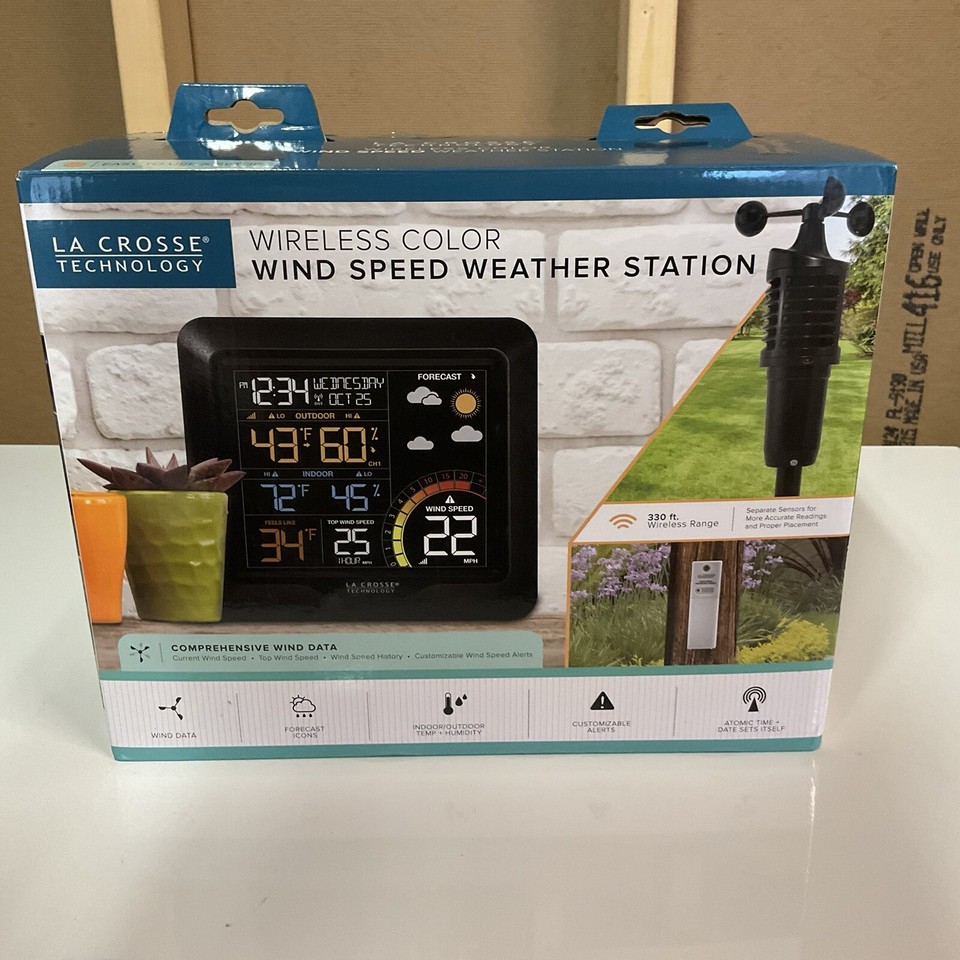 la-crosse-technology-color-wind-speed-weather-station-new-ebay