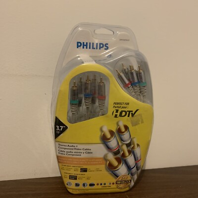Philips 12' foot Component Video Cable + Stereo Audio. NEW! | eBay