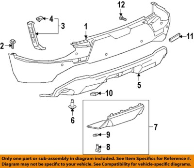 GM OEM 19-23 Blazer Rear Bumper Bumper Components-Reflector 84500524 | eBay