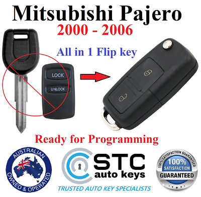 MITSUBISHI PAJERO REMOTE CAR KEY FLIP KEY FOB 2000 2001 2002 2003 2004 ...