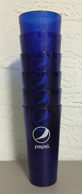 New (6) Pepsi Cola Restaurant Blue Plastic Tumblers Cups 32oz Carlisle ...
