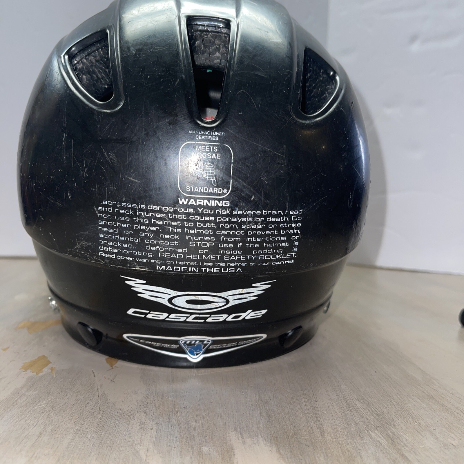 Cascade CPV-R XS-R Lacrosse Helmet Adult XS Adjust SPR Fit Black Face ...