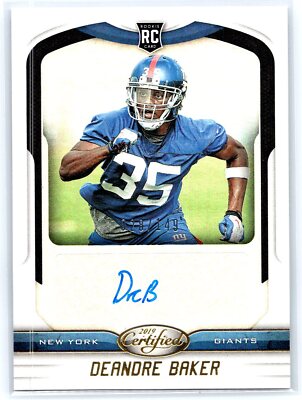 Deandre Baker 2019 Panini Certified #143 28/149 Auto Rookie Signatures ...