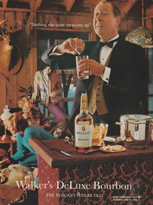 1966 Walker's DeLuxe Bourbon - Butler, Ski / Deer Hunting Cabin - Print ...