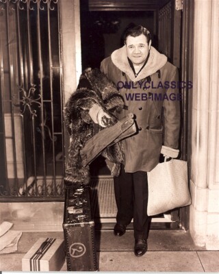 NEW YORK YANKEES BASEBALL PLAYER ICON BABE RUTH GOING HUNTING 8X10 ...