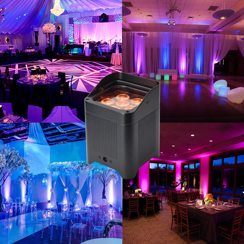 10Pcs Wireless Par Light 6x18W RGBWA+UV Stage Light with WiFi APP ...