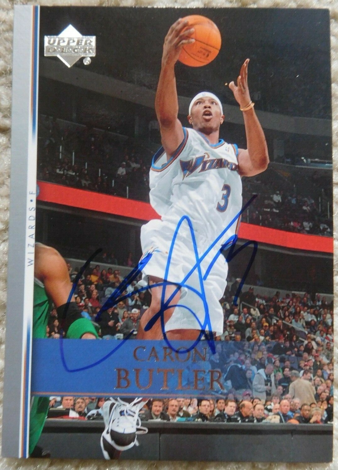 Caron Butler Auto Autographed Signed 07-08 Upper Deck Card Wizards ...