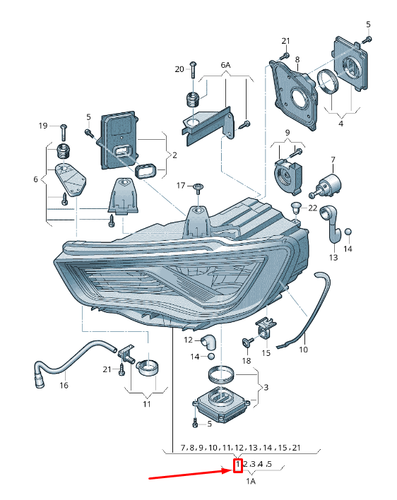 AUDI A3 Sportback 8V Phare avant gauche LHD 8V0941773B NOUVEAU ORIGINE ...