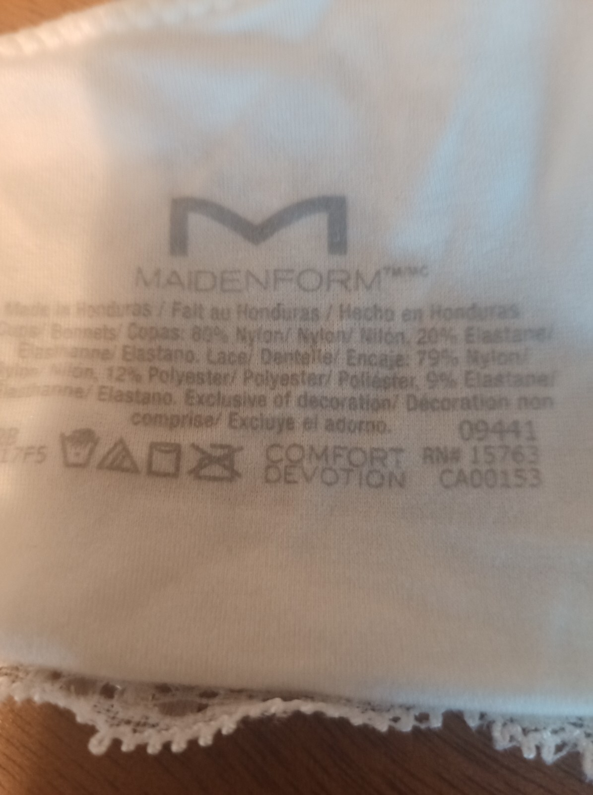 Maidenform Comfort Devotion White Bra Lace Size 32B O… - Gem