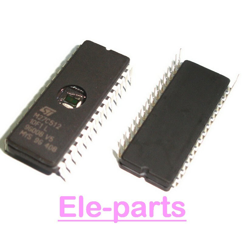 5 PCS M27C512-10F1 CDIP-28 M27C512-10 512 Kbit 64Kb x8 UV EPROM and OTP ...