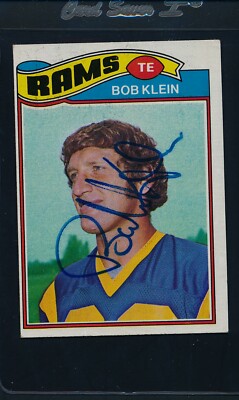 1977 Topps #343 Bob Klein Rams Signed Auto *31570 | eBay