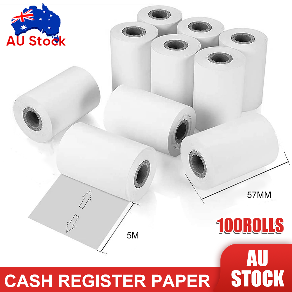 200 Bulk Rolls 57x38mm Premium EFTPOS Thermal Paper Cash Register ...