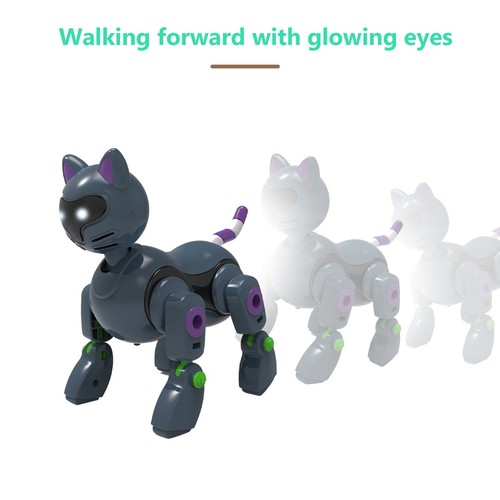 Robot Cat Toy For Kids DIY Pet Toy Interactive Toy Intelligent ...