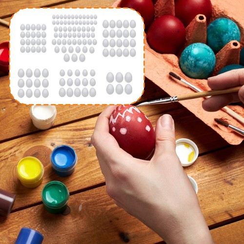 Blank Easter Eggs DIY Painting Foam Craft Eggs Unfinished Fake Eggs ...