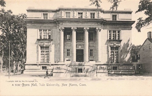 Postcard Conn. New Haven Byers Hall Yale University /A785 | eBay