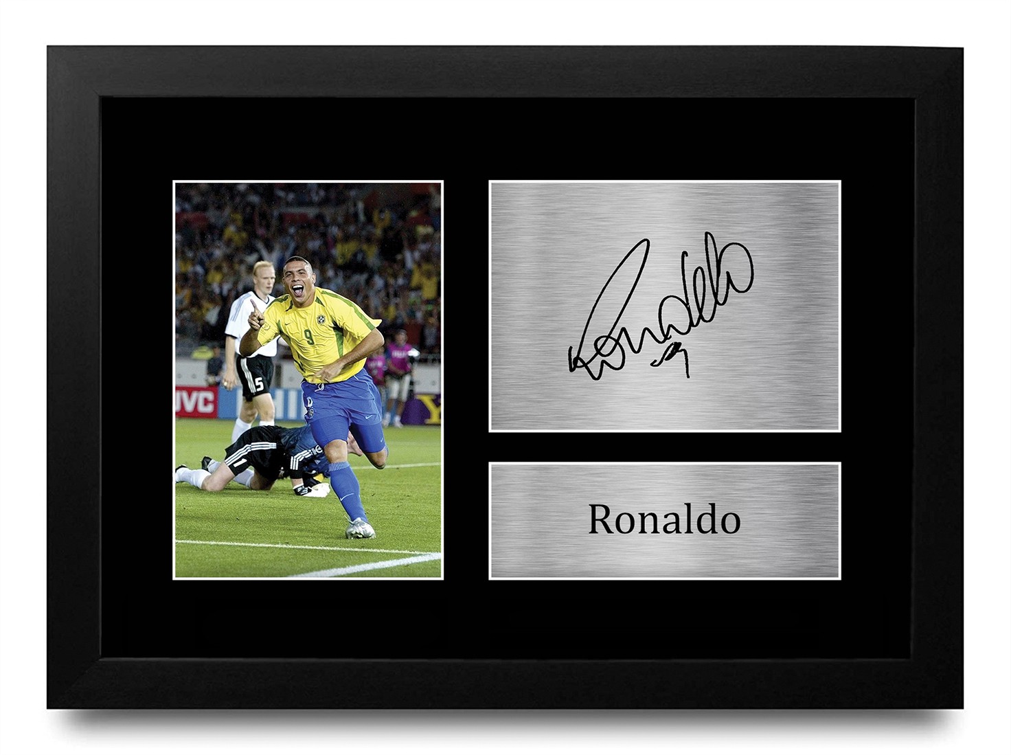 Ronaldo Brazil Framed Gift Ideas Printed Autograph Picture for Football ...