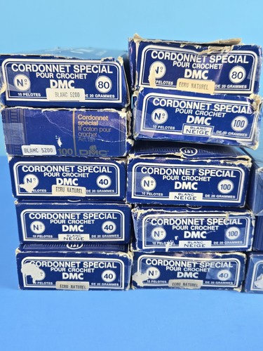 Vintage DMC Cordonnet Special Crochet Thread White LOT 120 BALLS. NEW ...